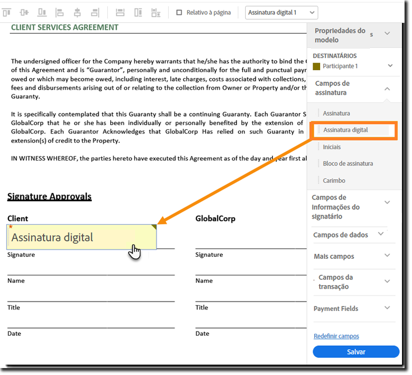 Assinaturas digitais com base na nuvem